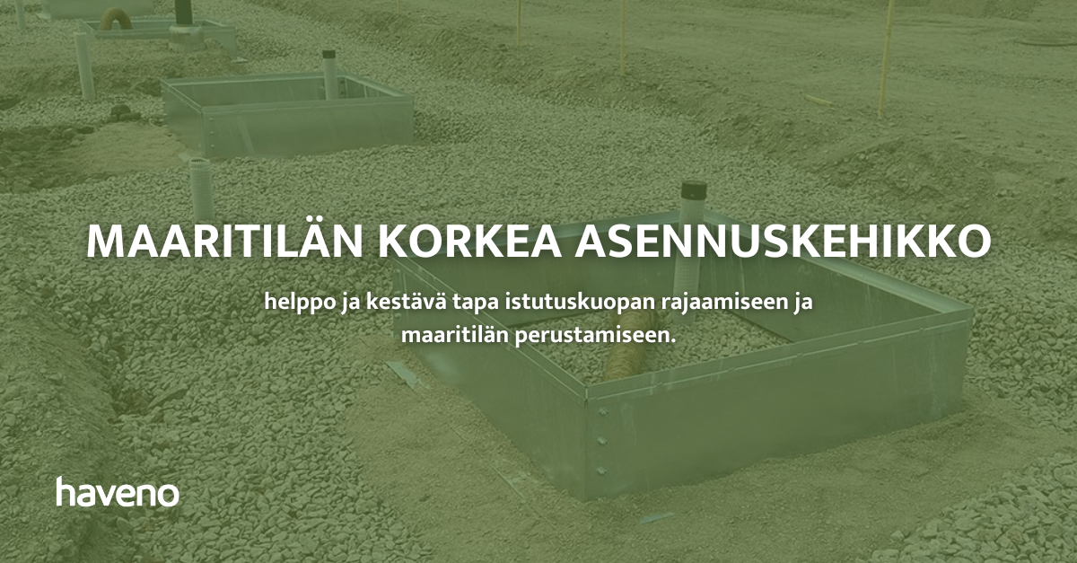 Maaritilän korkea asennuskehikko – tehokas ratkaisu istutuskuoppien ... Maaritilän korkea asennuskehikko – tehokas ratkaisu istutuskuoppien ...