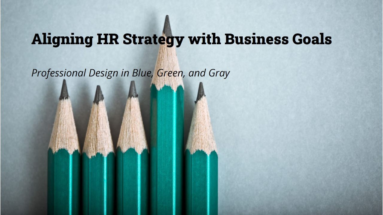Aligning HR Strategy with Business Goals Aligning HR Strategy with Business Goals