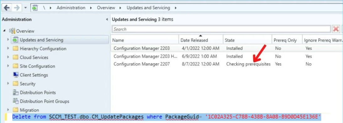 SCCM Package Upgrade prerequisite check Stuck issue Resolution SCCM Package Upgrade prerequisite check Stuck issue Resolution