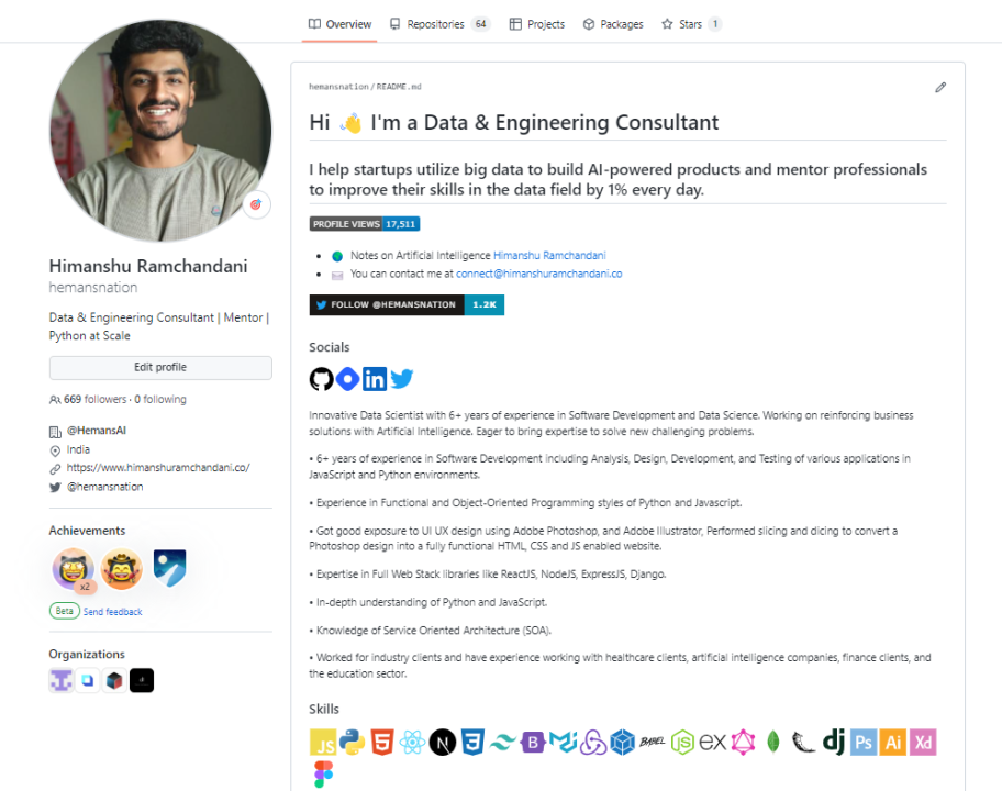 Build a stunning GitHub Profile for Machine Learning & Data Science ... Build a stunning GitHub Profile for Machine Learning & Data Science ...