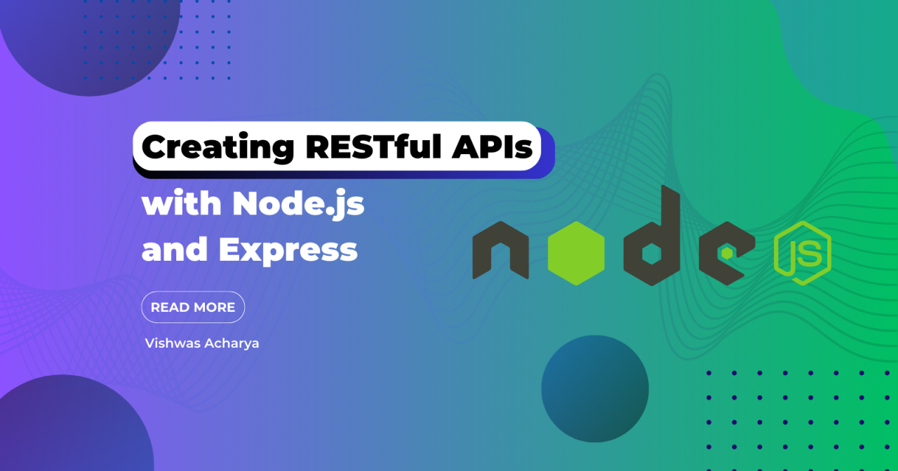Creating RESTful APIs with Node.js and Express Creating RESTful APIs with Node.js and Express