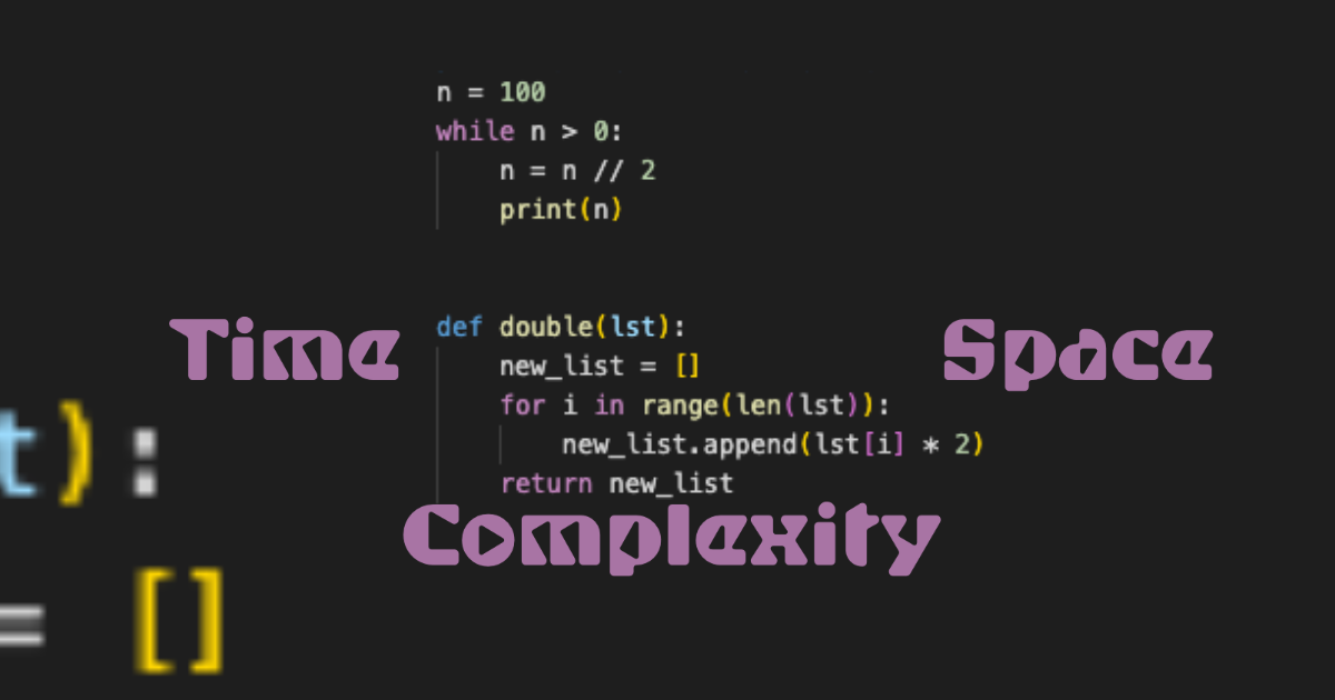 Time Complexity & Space Complexity Time Complexity & Space Complexity