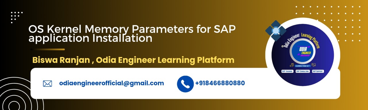 OS Kernel Memory Parameters for SAP Application Installation OS Kernel Memory Parameters for SAP Application Installation