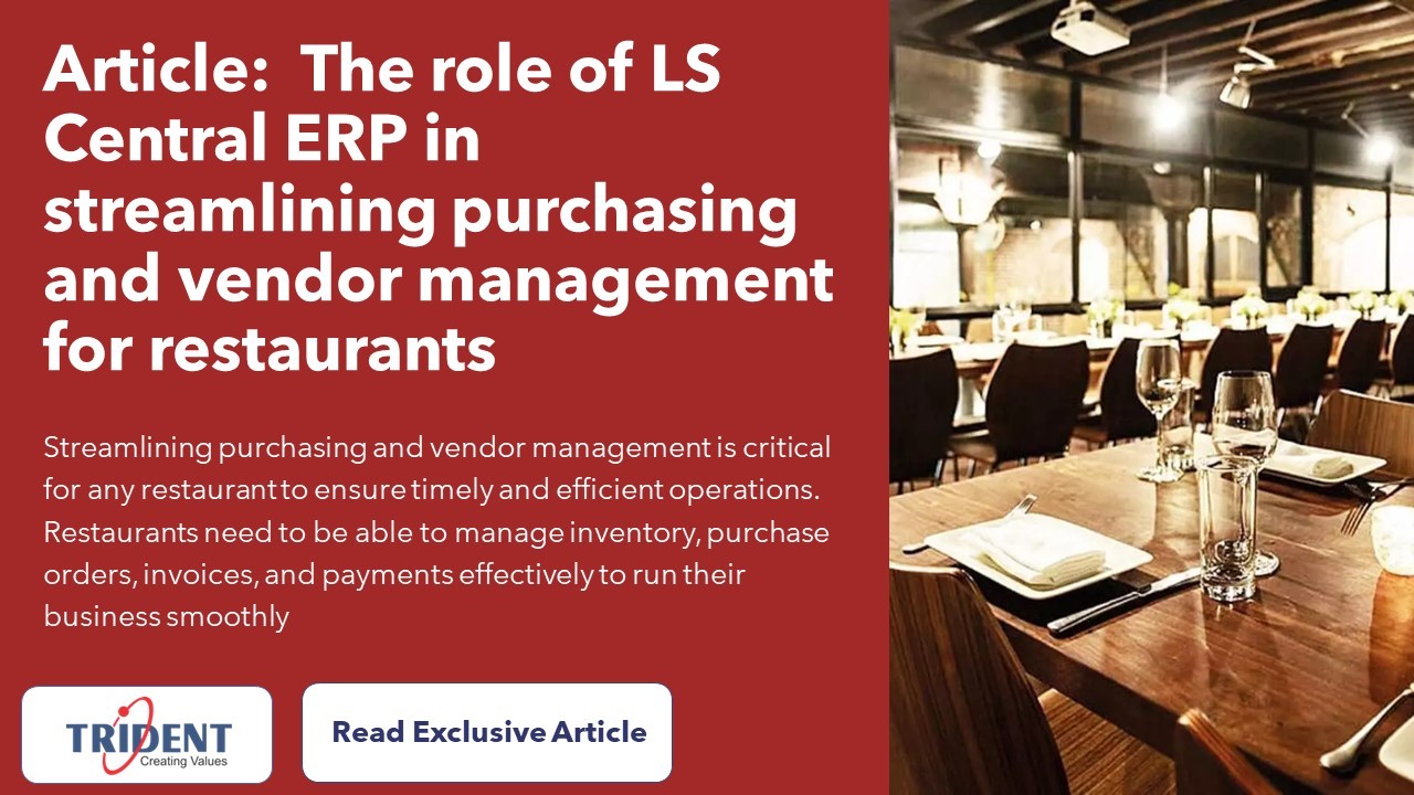 The role of LS Central ERP in streamlining purchasing and vendor ... The role of LS Central ERP in streamlining purchasing and vendor ...