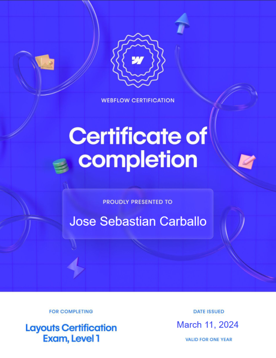 Webflow Layouts Certification exam Level 1 Webflow Layouts Certification exam Level 1