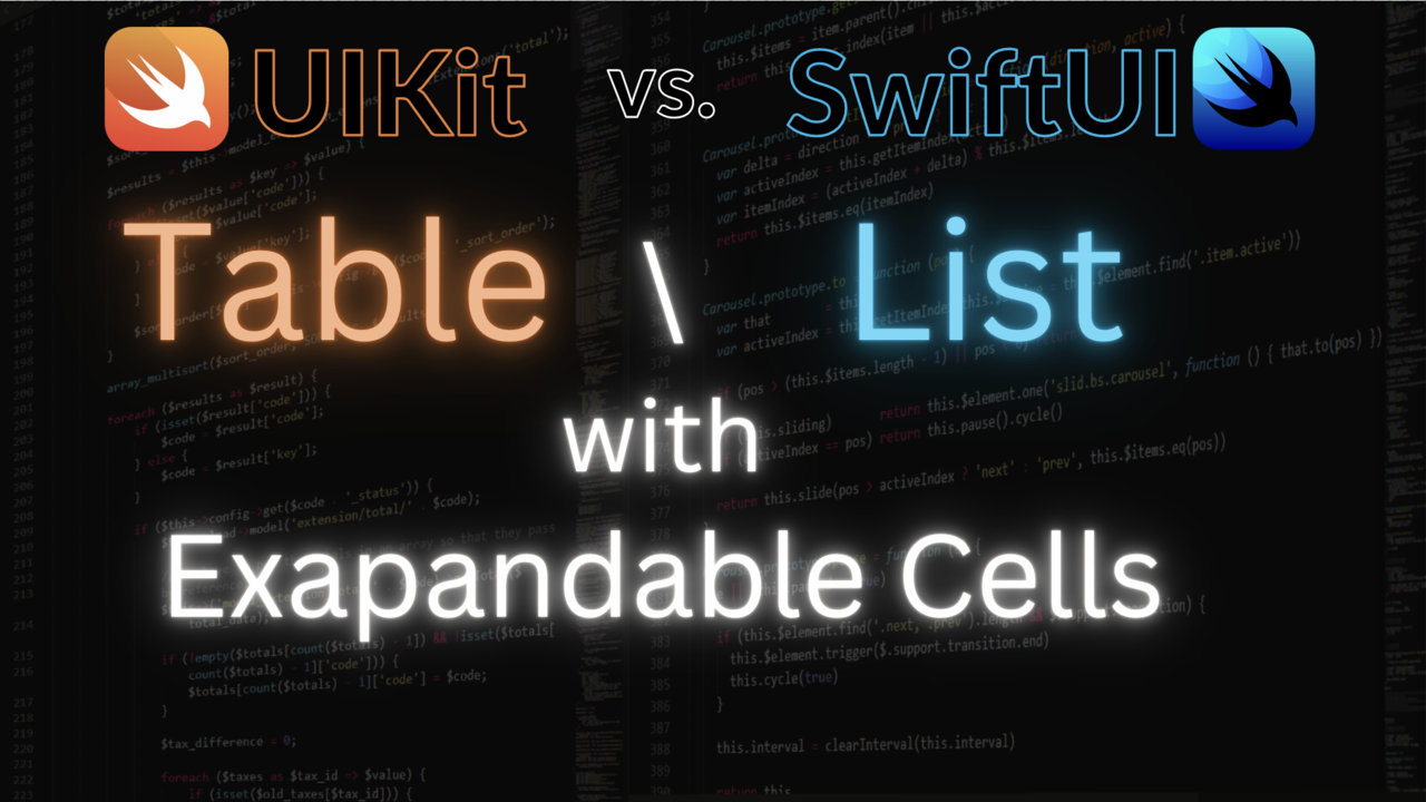 UIKit vs. SwiftUI - TableView \ List UIKit vs. SwiftUI - TableView \ List