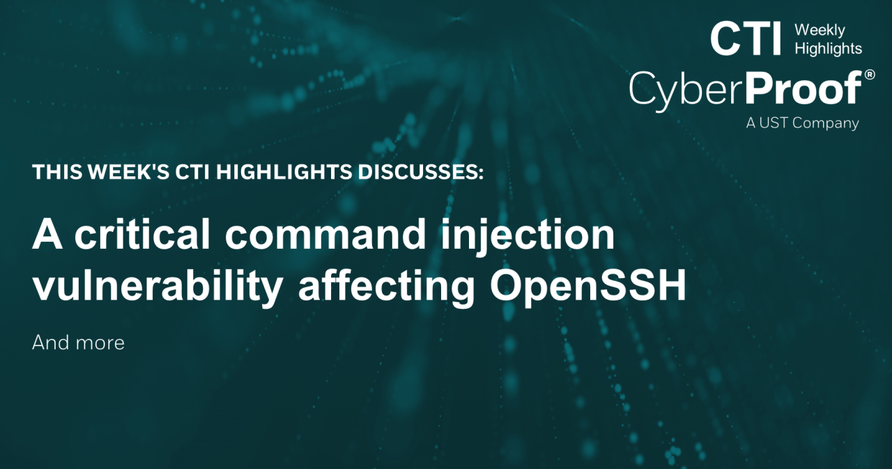 A critical command injection vulnerability affecting OpenSSH A critical command injection vulnerability affecting OpenSSH