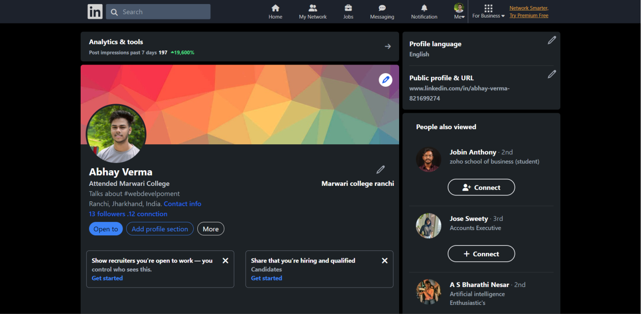 Linkedin Clone Using Tailwind CSS Linkedin Clone Using Tailwind CSS