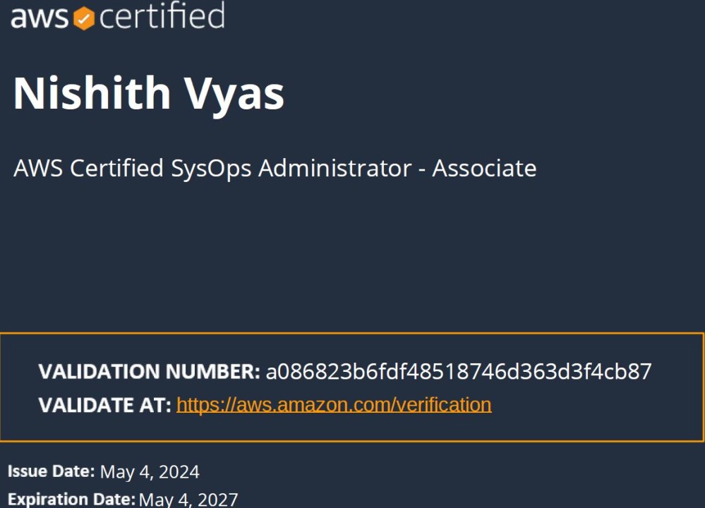 AWS Certified SysOps Administrator - Associate AWS Certified SysOps Administrator - Associate