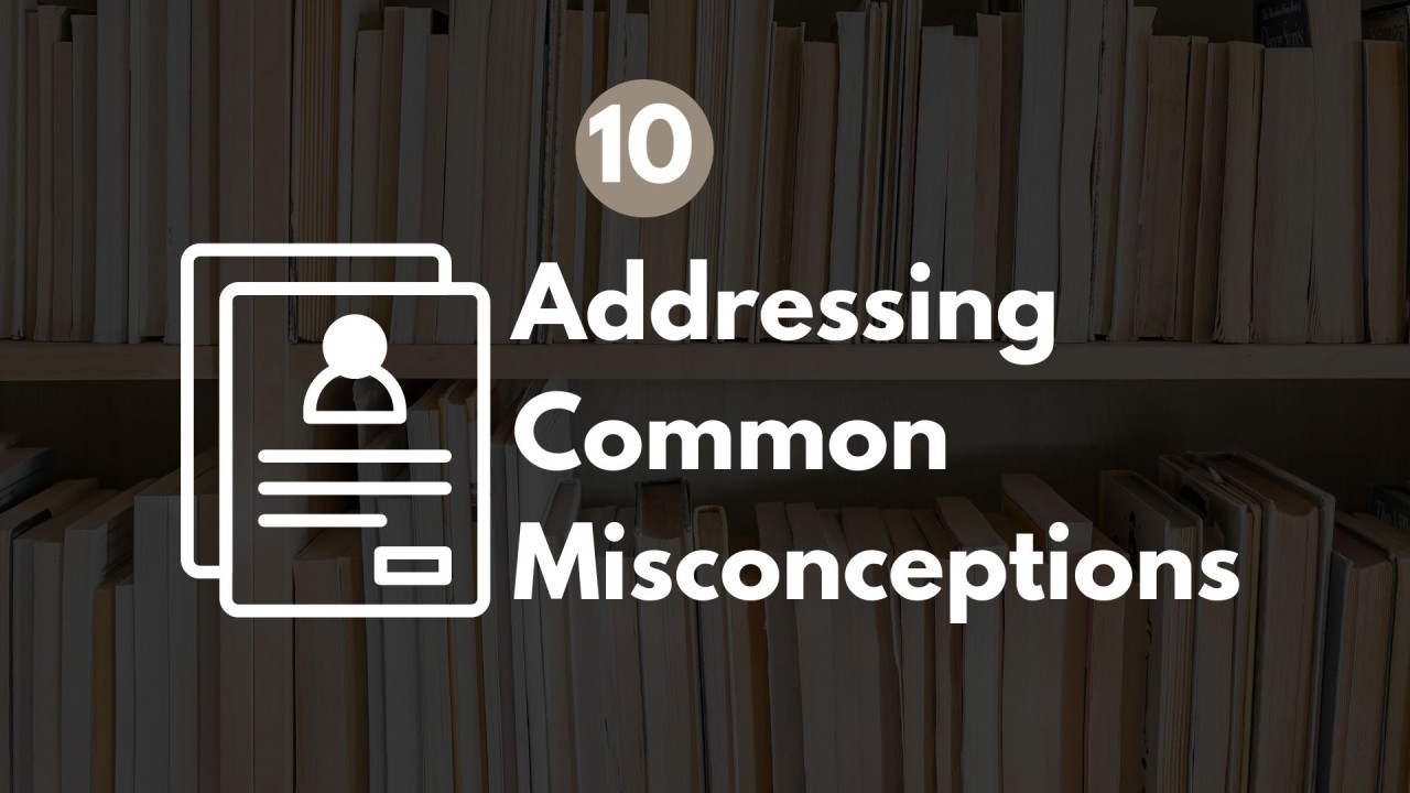 Addressing Common Misconceptions Addressing Common Misconceptions