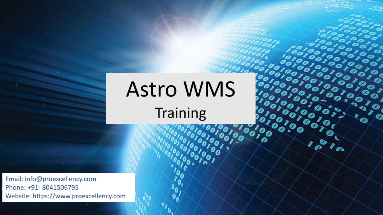 Astro WMS: A modular system||Proexcellency Training Astro WMS: A modular system||Proexcellency Training