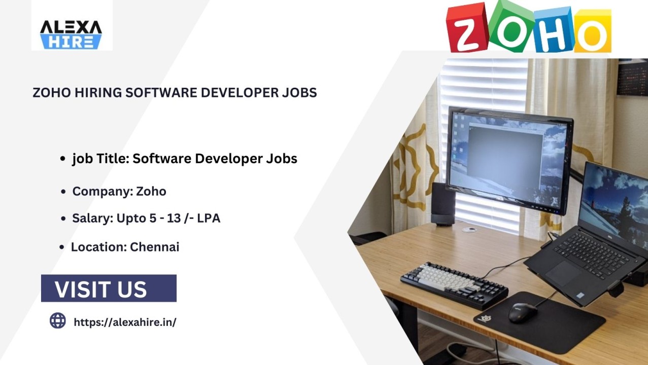 Zoho is Hiring Software Developer Jobs| Freshers Opportunity Zoho is Hiring Software Developer Jobs| Freshers Opportunity