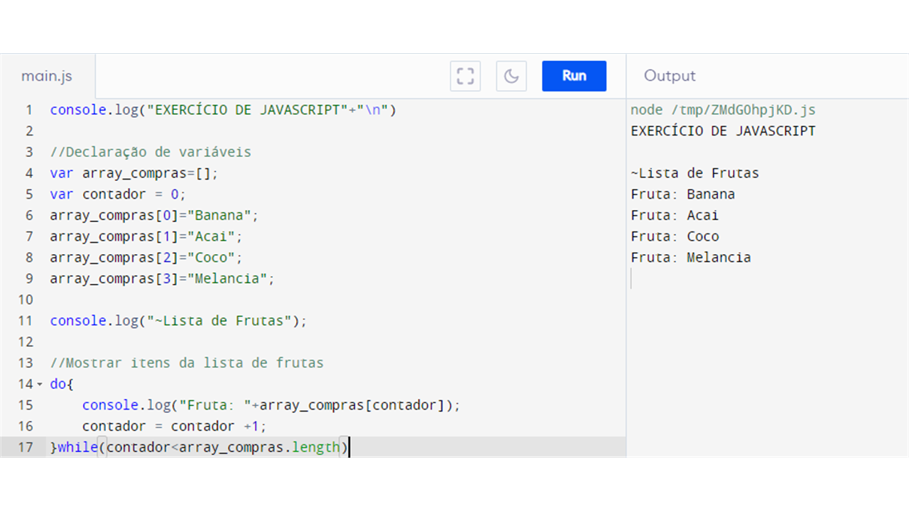 Exercício do dia - JAVASCRIPT Exercício do dia - JAVASCRIPT