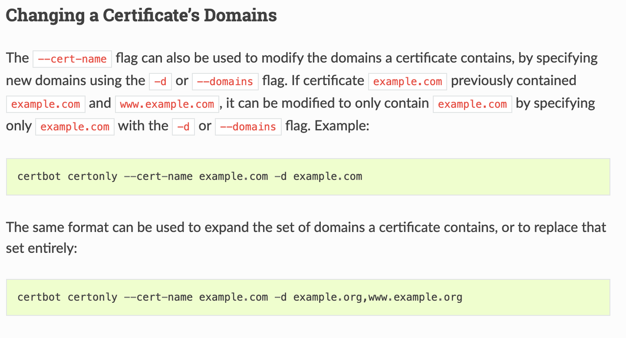Adding domain name to certificate in nginx Adding domain name to certificate in nginx