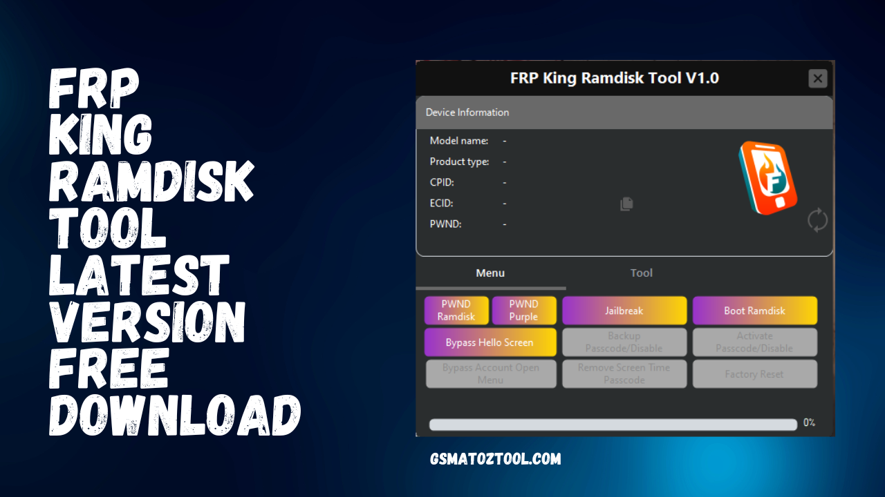 FRP King Ramdisk Tool V1.1 FRP King Ramdisk Tool V1.1