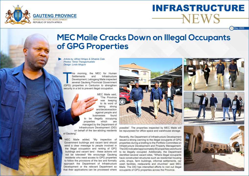 MEC Maile Cracks Down on Illegal Occupants of GPG Properties MEC Maile Cracks Down on Illegal Occupants of GPG Properties