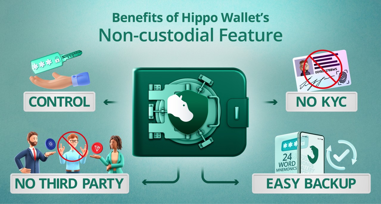 Benefits of Hippo Wallet’s Non-custodial Feature Benefits of Hippo Wallet’s Non-custodial Feature