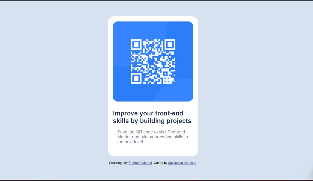 Frontend Mentor - QR code component Frontend Mentor - QR code component