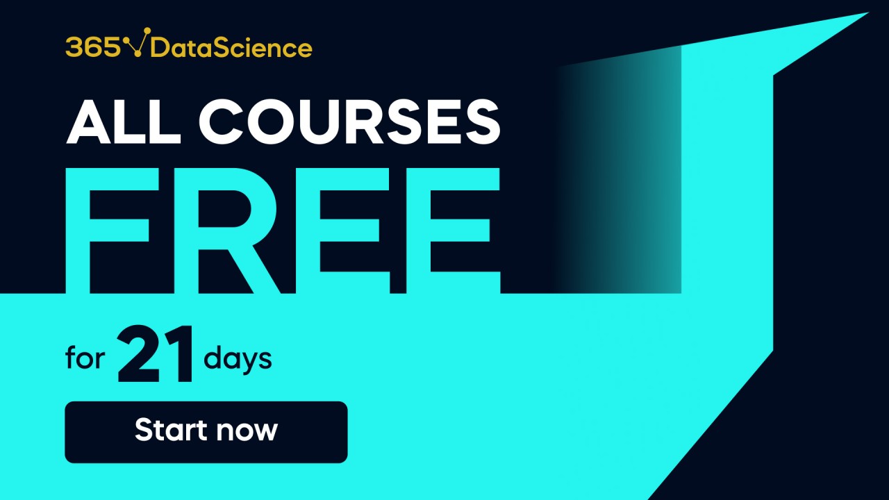 Make this weekend count! Start your data science journey 100% for FREE! Make this weekend count! Start your data science journey 100% for FREE!