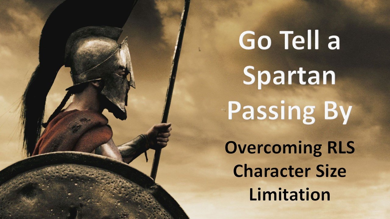 Securely Passing a Long String to a Paginated Report Securely Passing a Long String to a Paginated Report