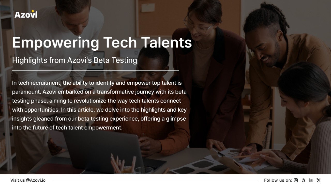Empowering Tech Talents: Highlights from Azovi's Beta Testing Empowering Tech Talents: Highlights from Azovi's Beta Testing