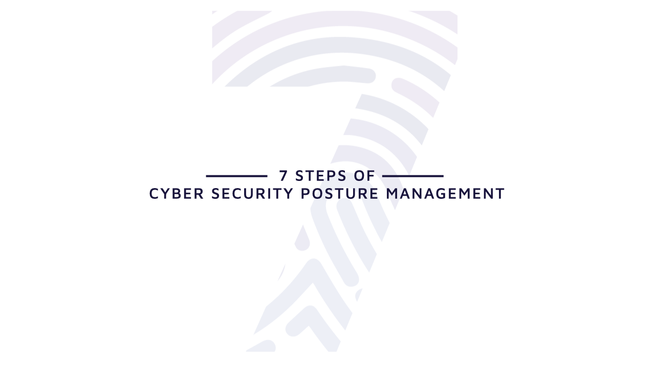 7 Steps to Cyber Security Posture Management 7 Steps to Cyber Security Posture Management