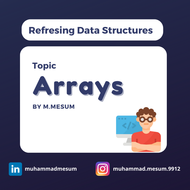 Arrays - Explain me Like I am a Newbie Arrays - Explain me Like I am a Newbie