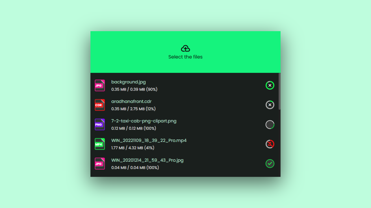 How to create a file upload widget with progress tracker for each file ... How to create a file upload widget with progress tracker for each file ...