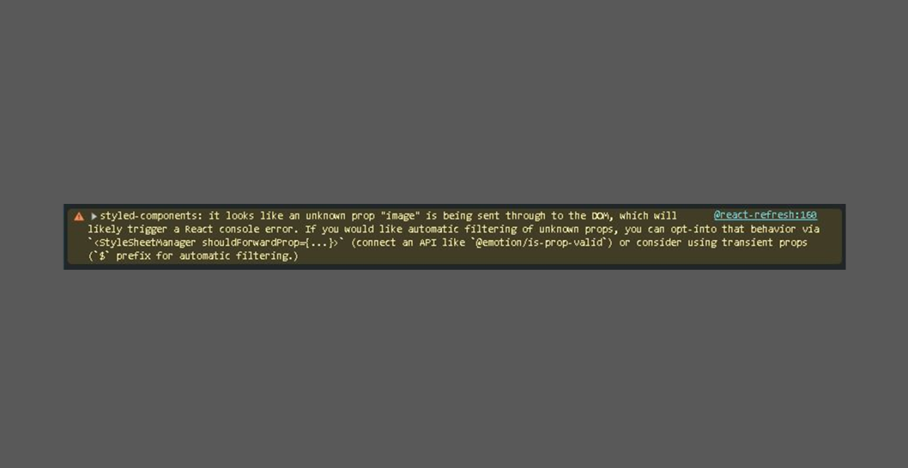 WARN | FE | JS | React, styled-component | tr WARN | FE | JS | React, styled-component | tr