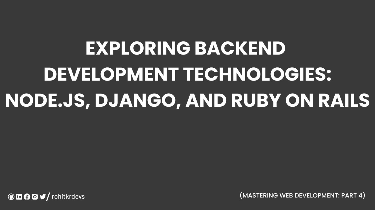 Exploring Backend Development Technologies: Node.js, Django, and Ruby ... Exploring Backend Development Technologies: Node.js, Django, and Ruby ...