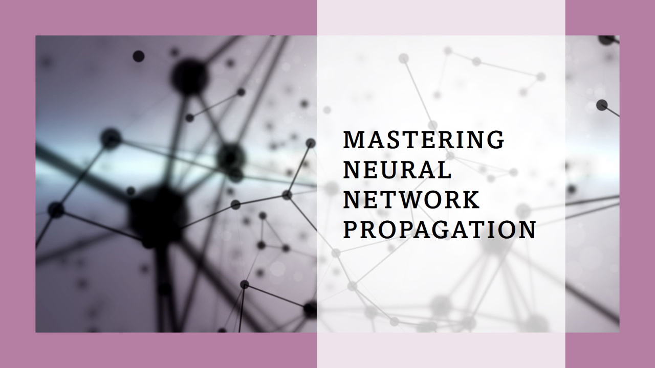 MASTERING NEURAL NETWORK PROPAGATION 2 MASTERING NEURAL NETWORK PROPAGATION 2
