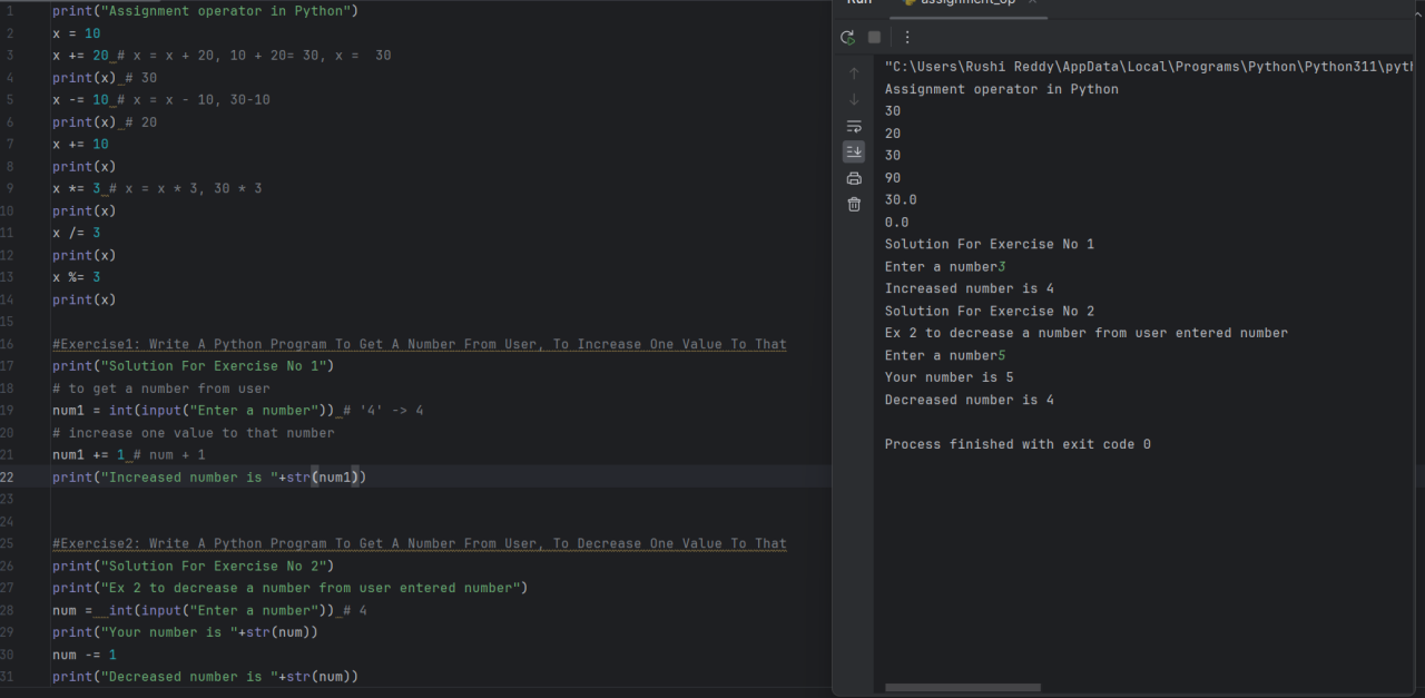 Compound / Assignment Operators in Python Part 3 Compound / Assignment Operators in Python Part 3