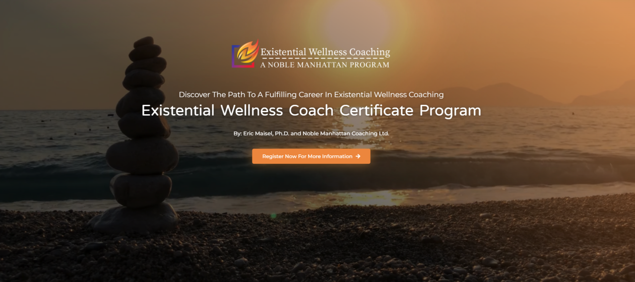 Existential Wellness Coach Certificate Program | New Course by Noble ... Existential Wellness Coach Certificate Program | New Course by Noble ...