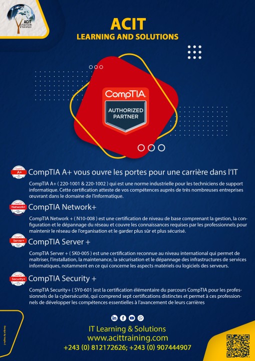 Formation et Certification en ComPTIA Server Formation et Certification en ComPTIA Server