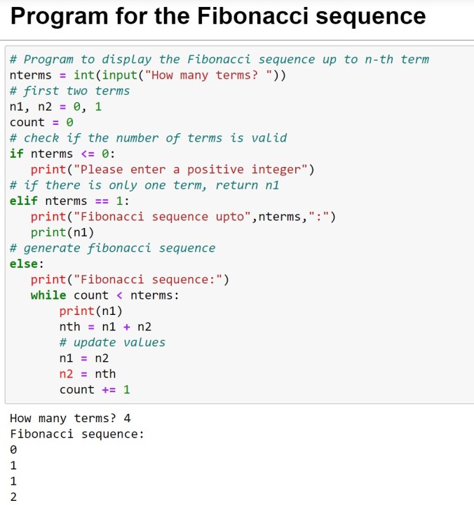 Fibonacci Sequence In Python Flash Sales | nhvac.com Fibonacci Sequence In Python Flash Sales | nhvac.com