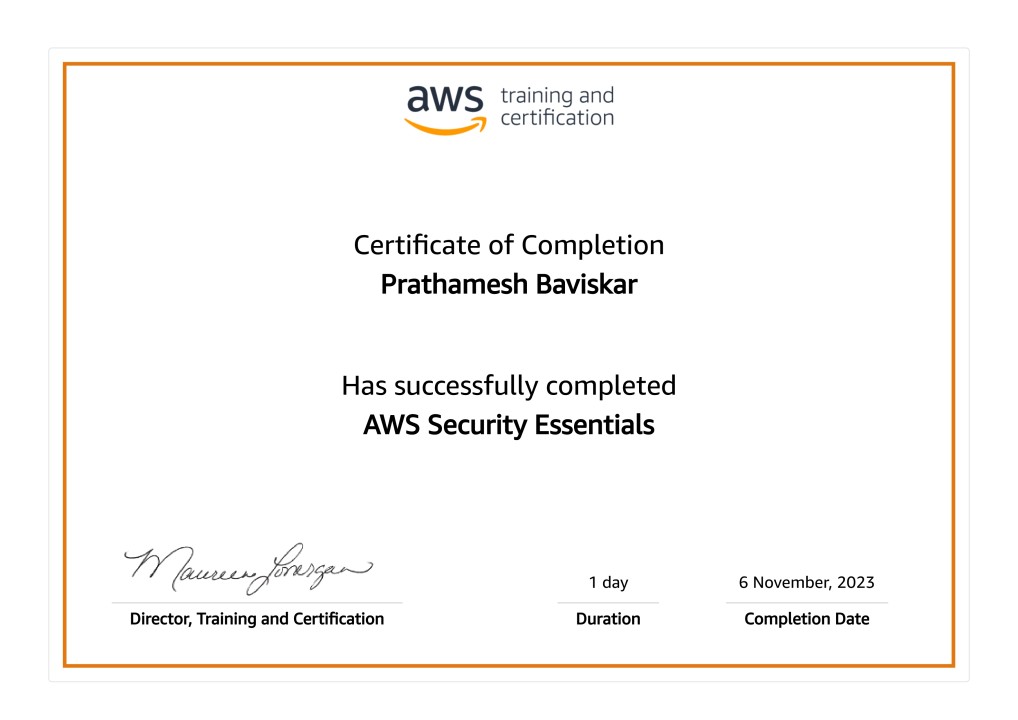 AWS Security Essential Certification AWS Security Essential Certification