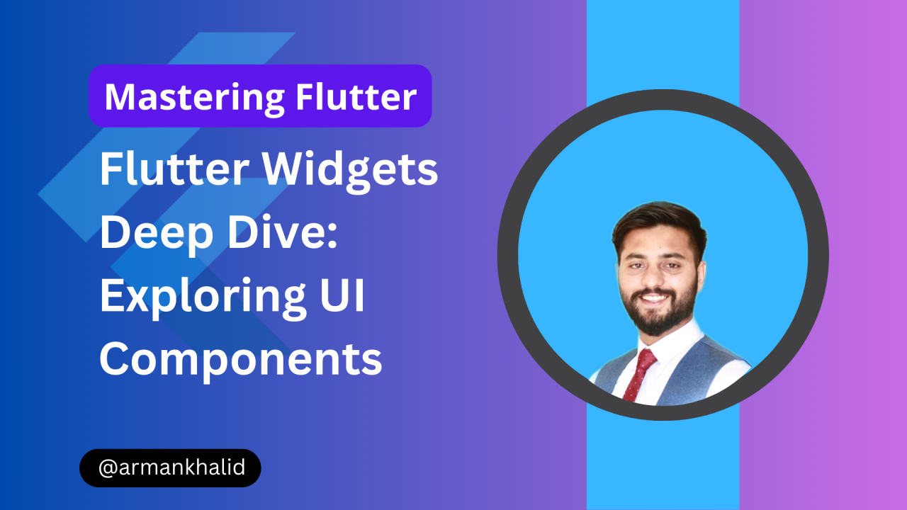 Flutter Widgets Deep Dive: Exploring UI Components Flutter Widgets Deep Dive: Exploring UI Components