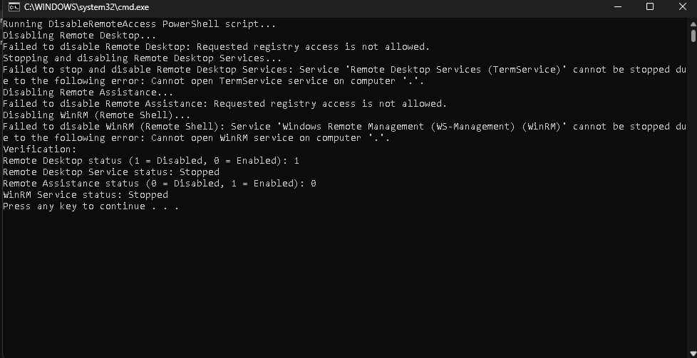 Disable Remote Access Tool Disable Remote Access Tool