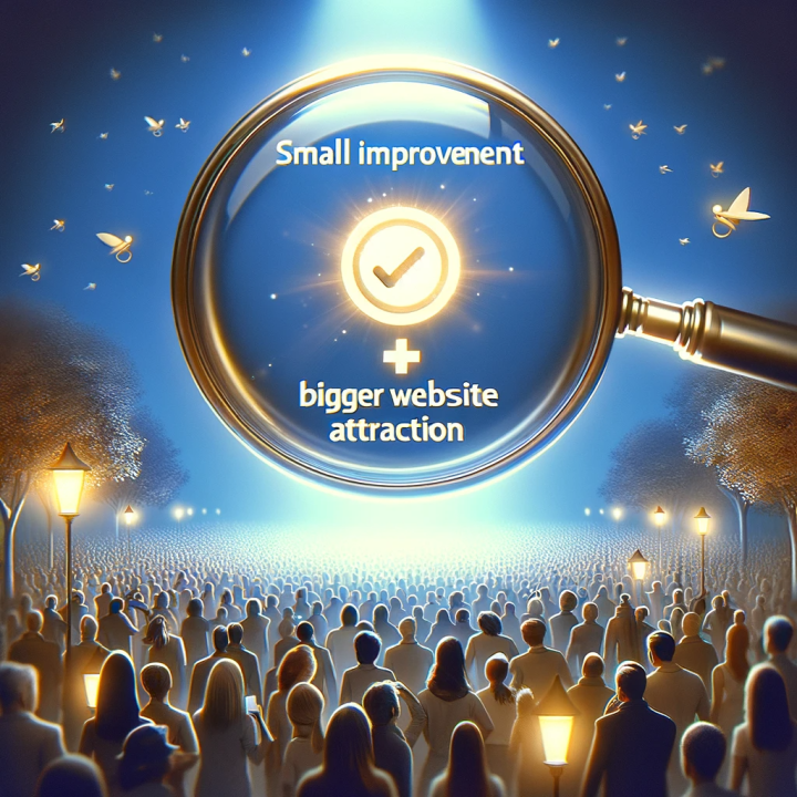 Small improvement = Bigger website attraction Small improvement = Bigger website attraction