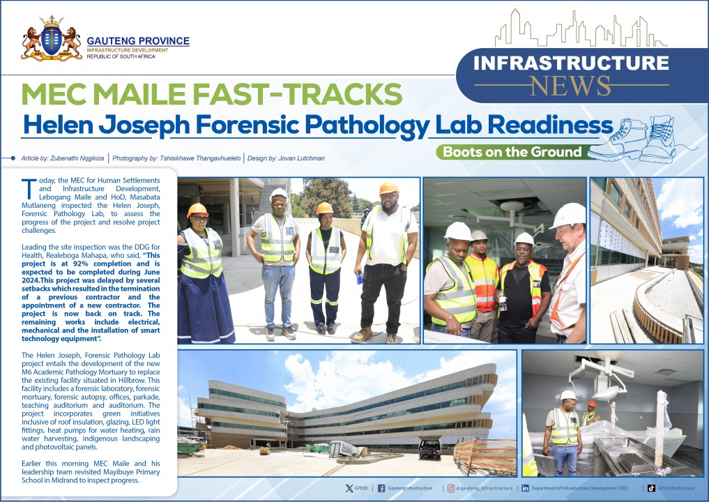 MEC Maile Fast-Tracks Helen Joseph Forensic Pathology Lab Readiness MEC Maile Fast-Tracks Helen Joseph Forensic Pathology Lab Readiness