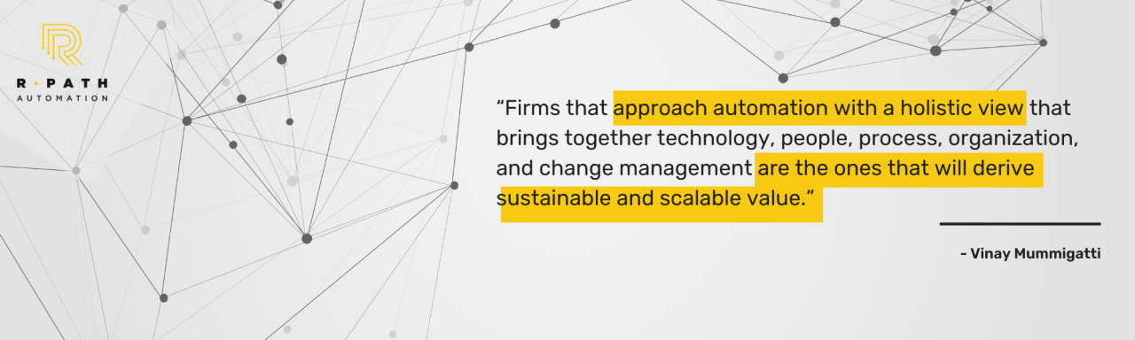 Approach automation with a holistic view for a sustainable result 🌱 Approach automation with a holistic view for a sustainable result 🌱