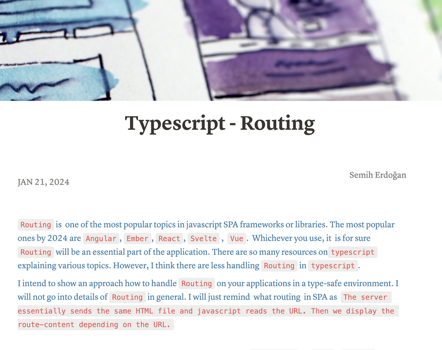 I created an article about handling router in typescript I created an article about handling router in typescript