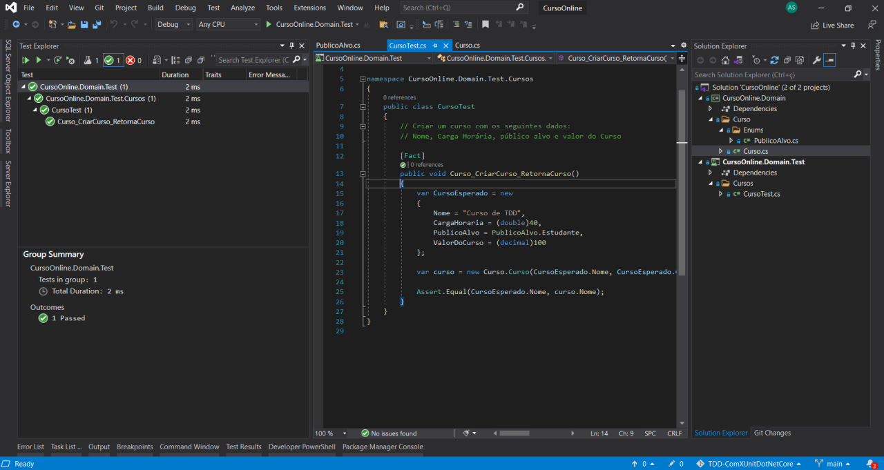 Como construir TDD (Test Driven Development) com XUnit e .NET Core 3.0 Como construir TDD (Test Driven Development) com XUnit e .NET Core 3.0