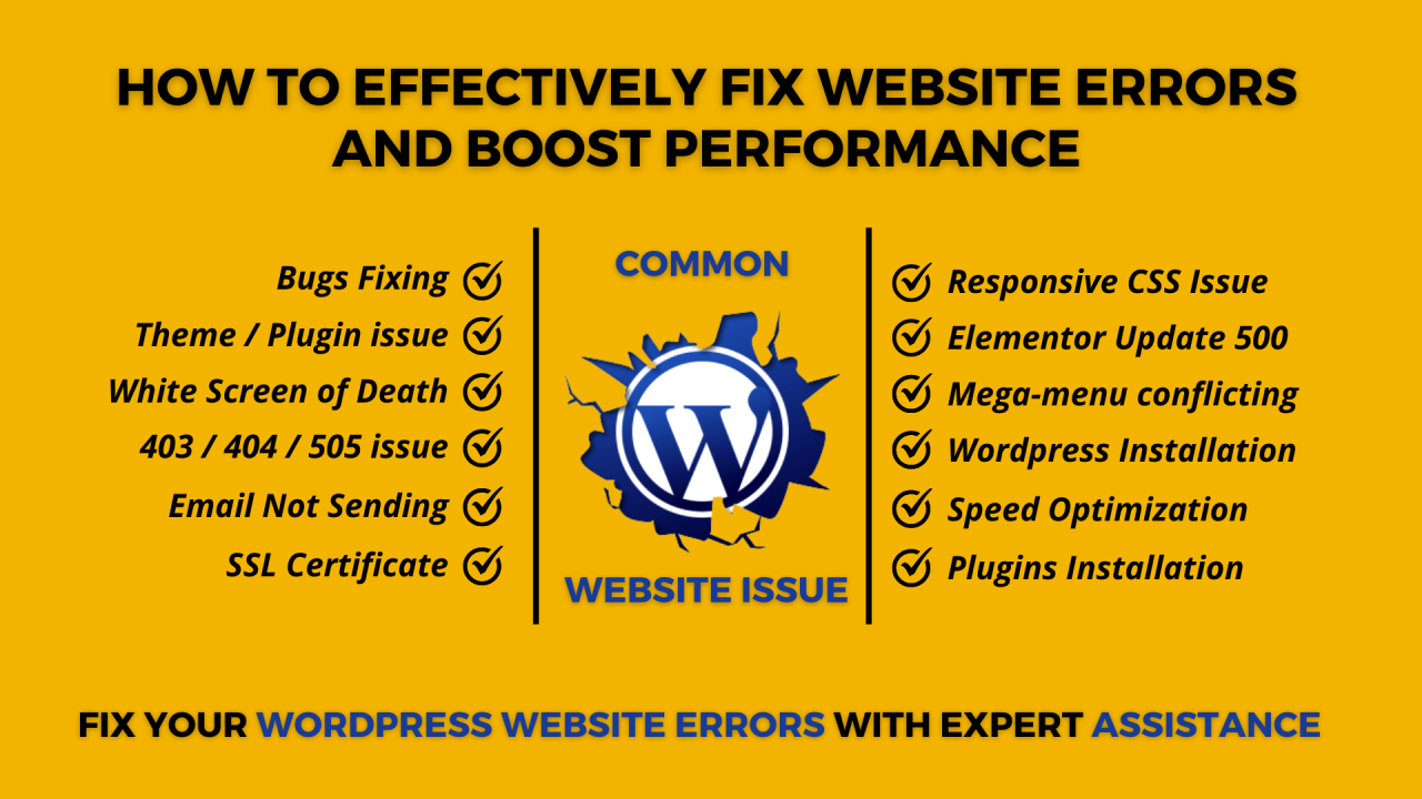 How to Effectively Fix Website Errors and Boost Performance How to Effectively Fix Website Errors and Boost Performance
