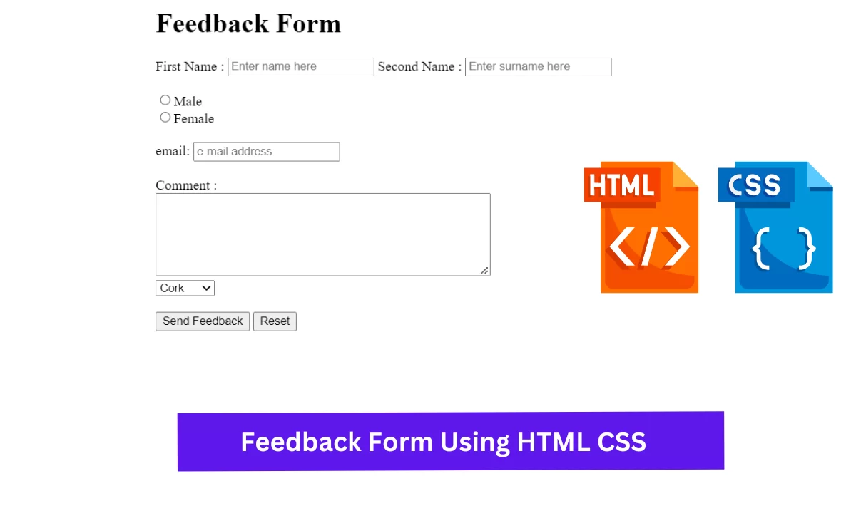 Create Feedback Form In HTML Code Create Feedback Form In HTML Code