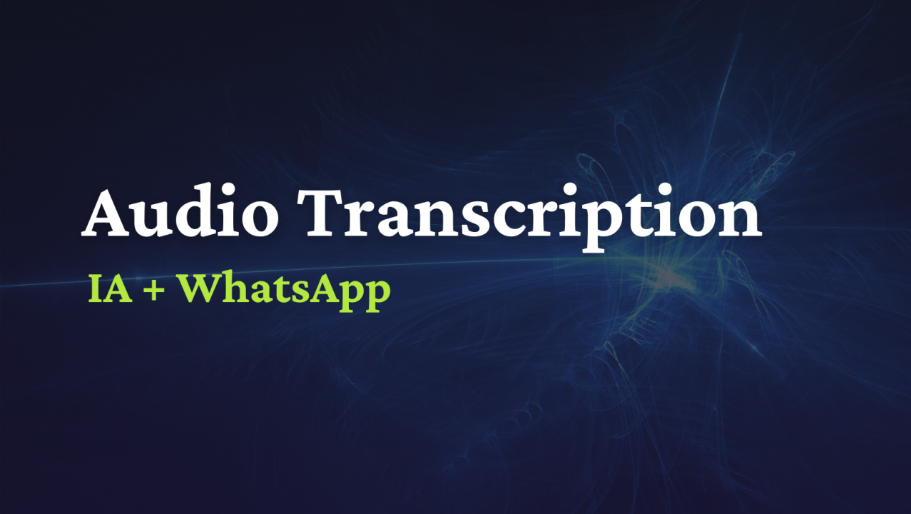 Using AI to automatically transcribe WhatsApp audio. Using AI to automatically transcribe WhatsApp audio.