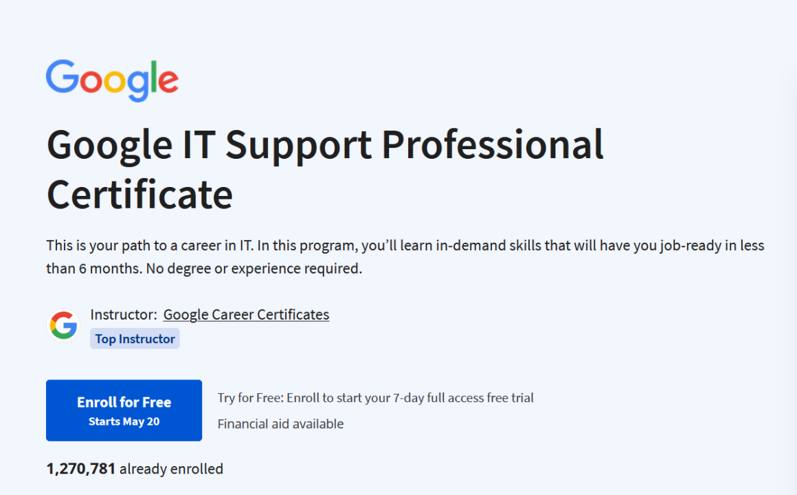 Google IT Support Professional Certificate! Google IT Support Professional Certificate!