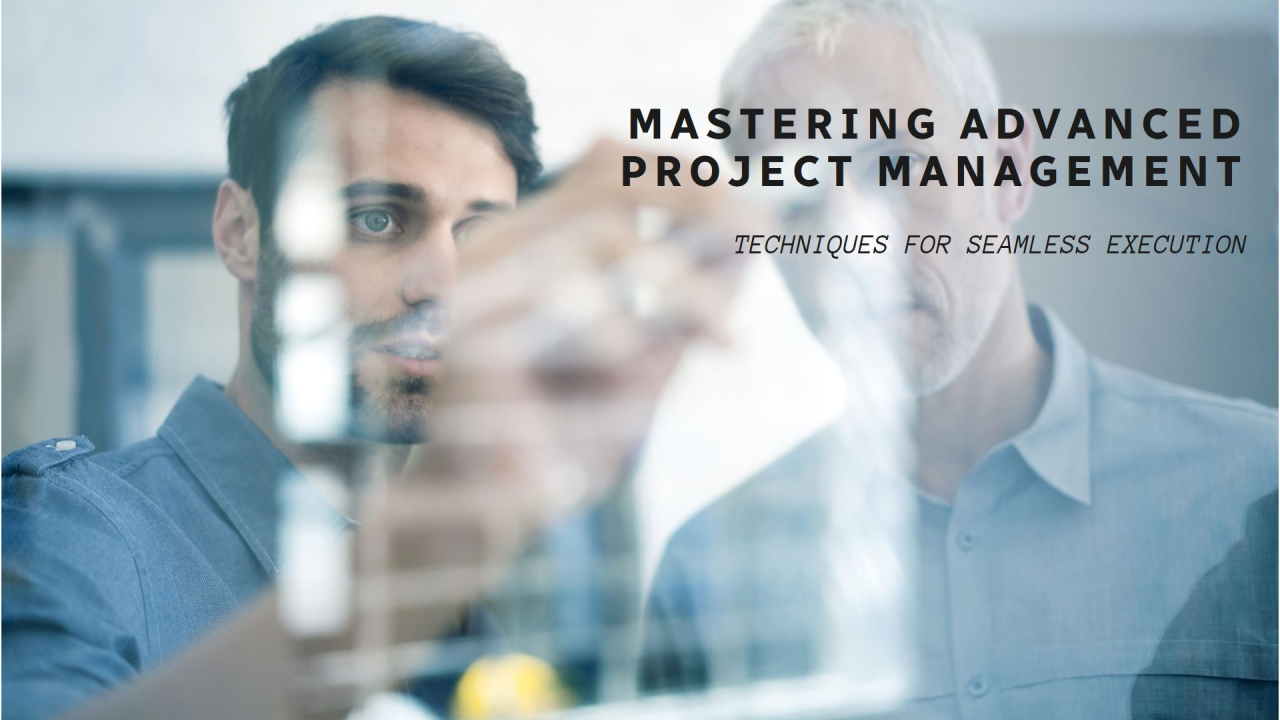 Advanced Project Management Techniques for Seamless Execution Advanced Project Management Techniques for Seamless Execution