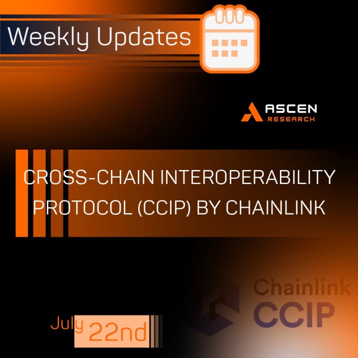 Cross-Chain Interoperability Protocol (CCIP) by Chainlink - 22/07/2023 Cross-Chain Interoperability Protocol (CCIP) by Chainlink - 22/07/2023