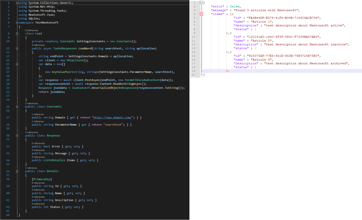 Deserialize JSON in C# using Newtonsoft Deserialize JSON in C# using Newtonsoft